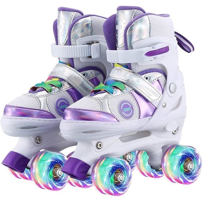 Rollers en Ligne pour Enfant - ZGEER - Violet - Réglable - Triple ...