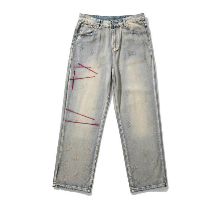 Homme Jean Pantalon large d'aspect Vintage Streetwear Pantalon ample à ...