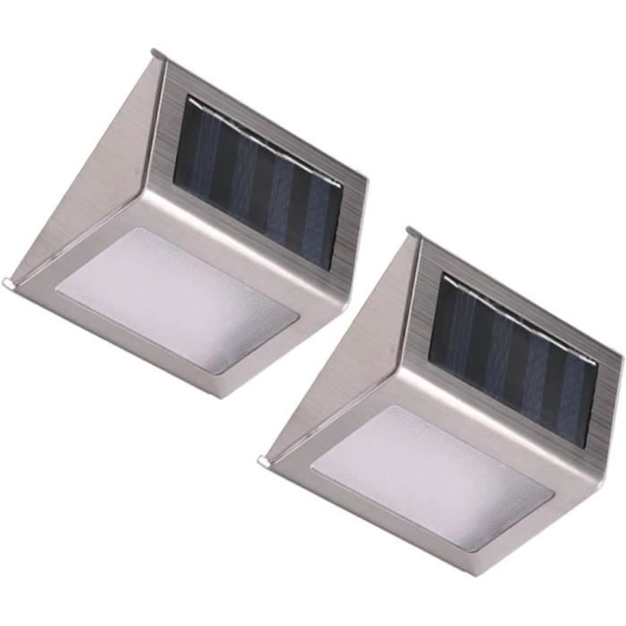 2 Pièces 3 Lampes Solaires À Leds Appliques Murales Extérieures Lampes De Terrasse Solaires ...