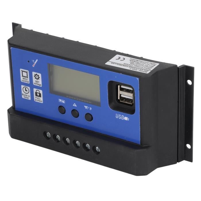 VBESTLIFE contrôleur solaire Contrôleur de charge solaire 60A Panneau PWM Contrôle de charge d ...