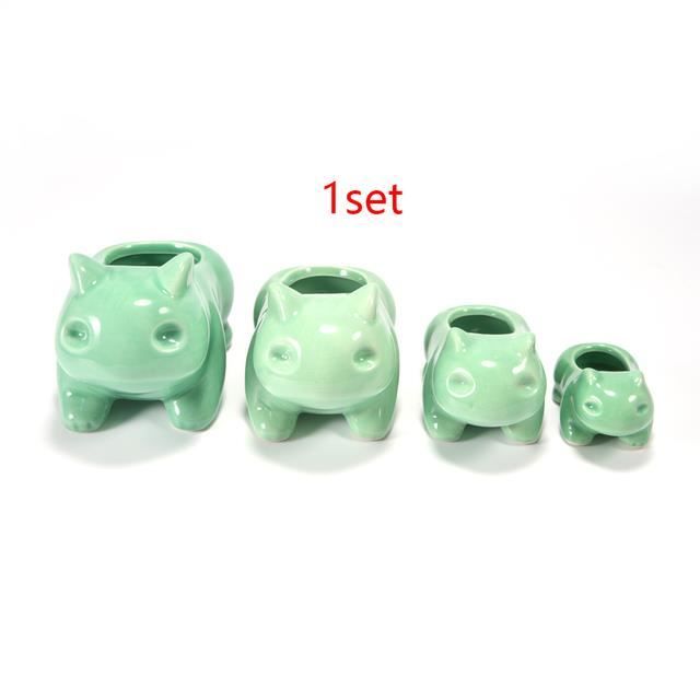 POT DE FLEUR,1 Set--Pot de fleurs en céramique, plantes vertes ...