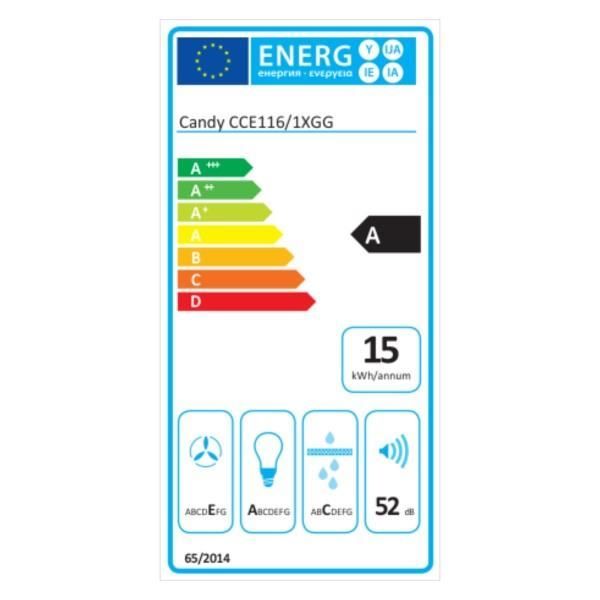 Hotte standard Candy CCE116/1XGG Acier inoxydable (60 cm) - Cdiscount ...