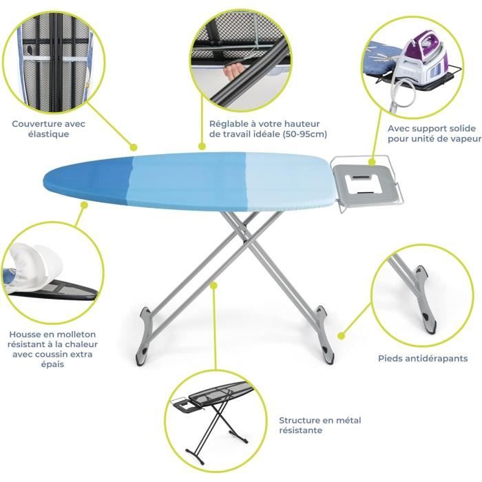 Table À Repasser Grande Pliable Planche Repassage Gommer Tables À ...