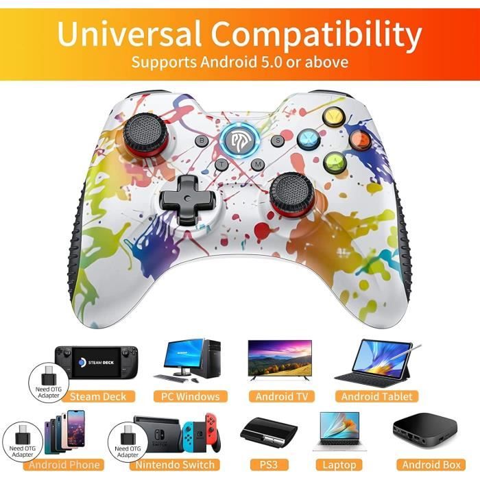 Manette Pc Gamer Sans Fil, Wireless Manette Ps3, Gamepad Manette ...