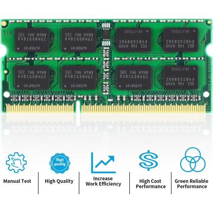 Mémoire Ram Ddr2 Ddr3 1066Mhz 1.5V Cl7 Sodimm 2-4Gb-1333Mhz 10600S ...