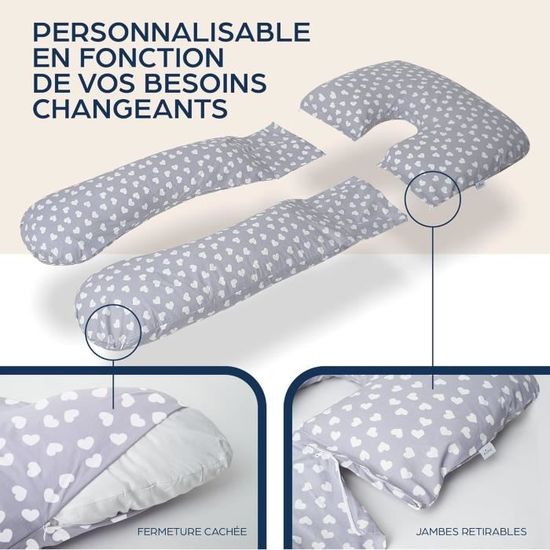 Coussin De Positionnement - Coussin De Grossesse En U - Coussin De ...