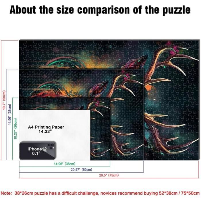 Puzzle Pour Adultes Et Enfants Cerf Supernaturalisme 1000 Pièces ...