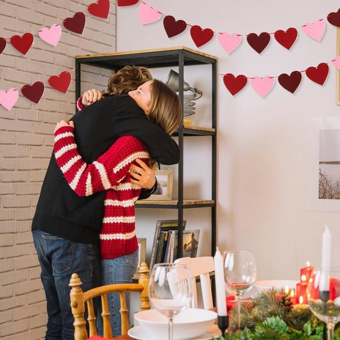 2 Ensembles De Drapeaux D'Amour, Briller Saint Valentin Decoration St ...