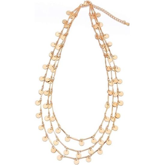 Collier Femme - B[n12704] - Pendentif Cœur Doré et Argenté - Collier ...