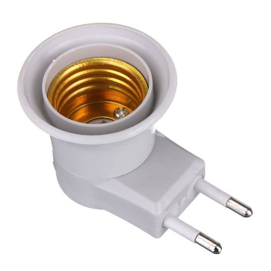 NEUFU E27 Mâle Douille Socket Culot à EU Prise Plug Secteur ON/OFF ...