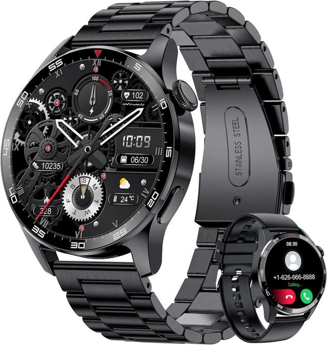 Montre Connectée Homme avec Appels Bluetooth Smartwatch Moniteur ...