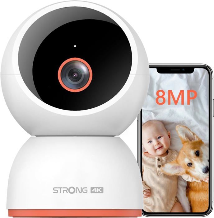 H80 Pro 4K (8MP) Caméra de Surveillance intérieure WiFi 360° Baby Pet ...