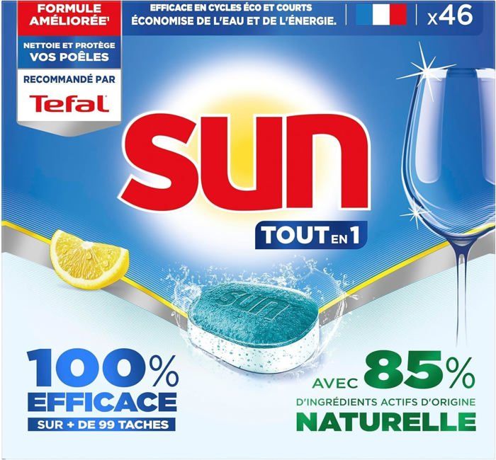 Pastilles Lave-Vaisselle Tout En 1 Citron 46 Tablettes-Avec 85% D ...