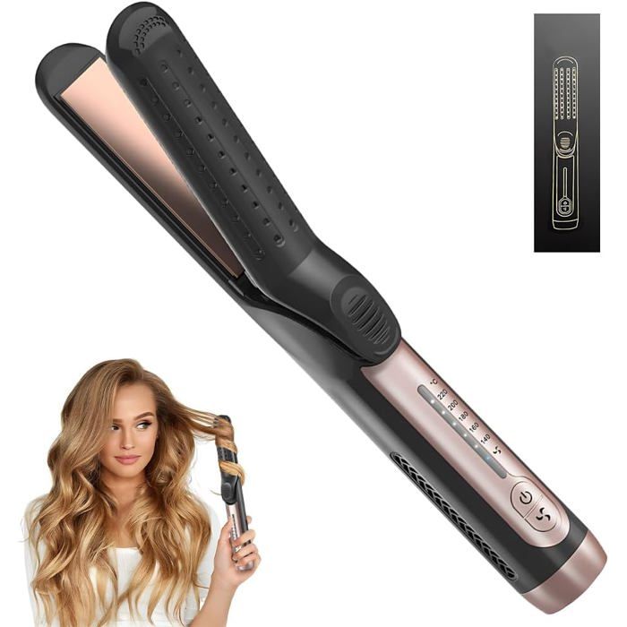 Lisseur Cheveux,Lisseur Boucleur 2 en 1,Fer a Lisser,Air Frais à 360 ...