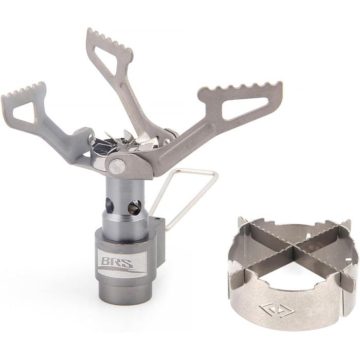 Rechaud et Pare Vent BRS 3000T Titane pour Camping Randonnee avec Boite ...