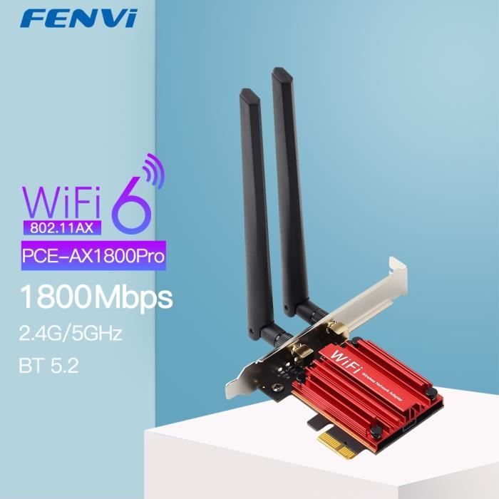 PCE-AX1800PRO - Adaptateur Wi-fi 6 3000 Mb-s, Pcie, Sans Fil, Bluetooth 5.2, Carte Intel Ax200 ...