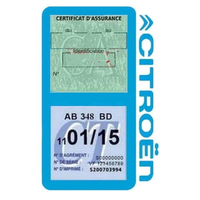 CITROEN VD27 BLEU CLAIR POCHETTE ETUI VIGNETTE ASSURANCE VOITURE ET ...