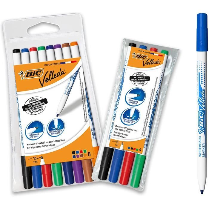 Velleda 1721 Feutres pour Tableau Blanc Effaçables à Sec Pointe Conique ...