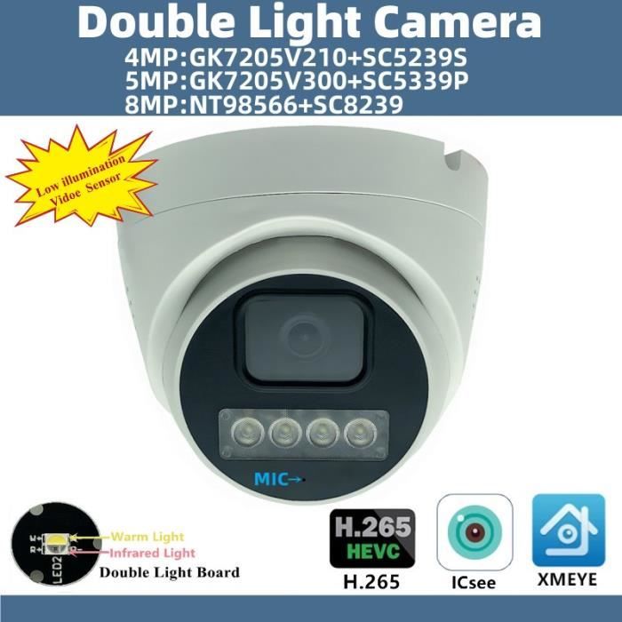 PoE 4MP 48V - 6mm - Caméra de Plafond IP avec Micro Intégré et Vision ...