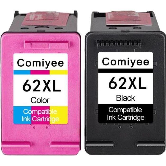 2 Cartouches d'encre Compatible pour HP 62 XL 62XL Compatible pour Envy ...