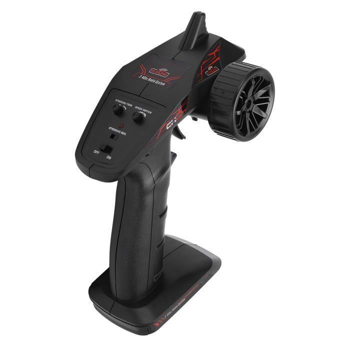Dilwe Émetteur radio RC Émetteur RC 2CH Télécommande 2430 Moteur ...