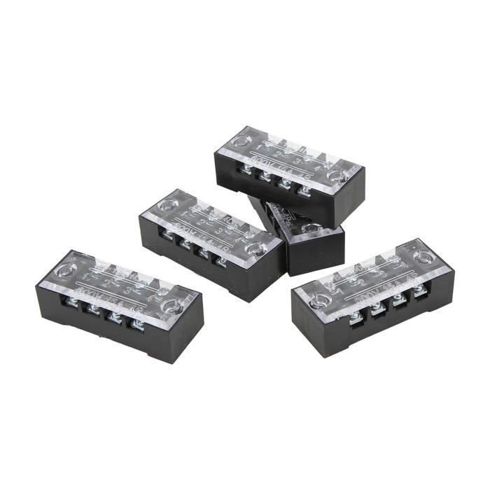 Bornier De Connecteur De Fil Borniers, Bornier Abs + Laiton 4 Sections ...