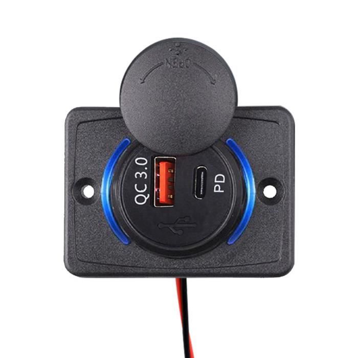 Double Prise Usb Qc3.0 - Structure - Usb -C - 12V -24V - 5V 3A - Pousb ...
