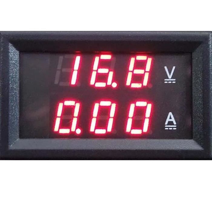 DC 0-100V 50A double voltmètre ampèremètre numérique Panel Amp Volt ...