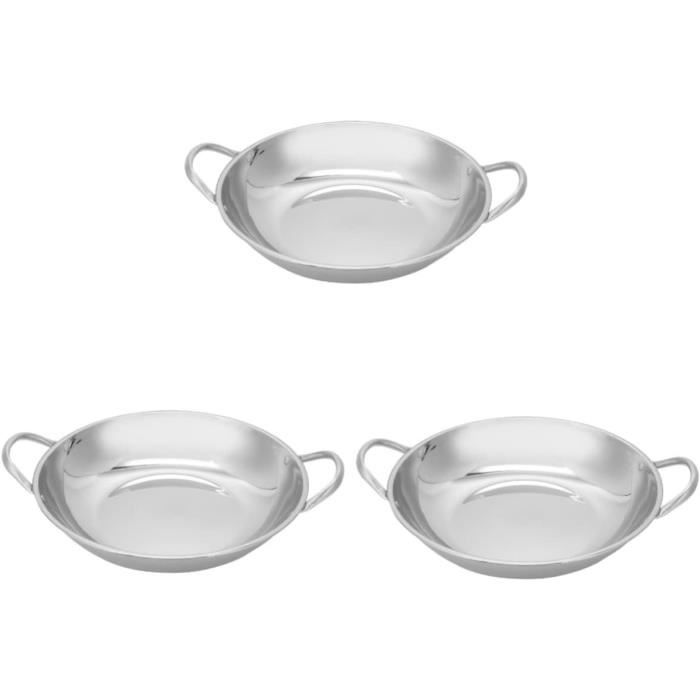 Lot De 2 Casseroles En Acier Inoxydable Poêle À Frire En Acier Inoxydable Casserole En Acier ...