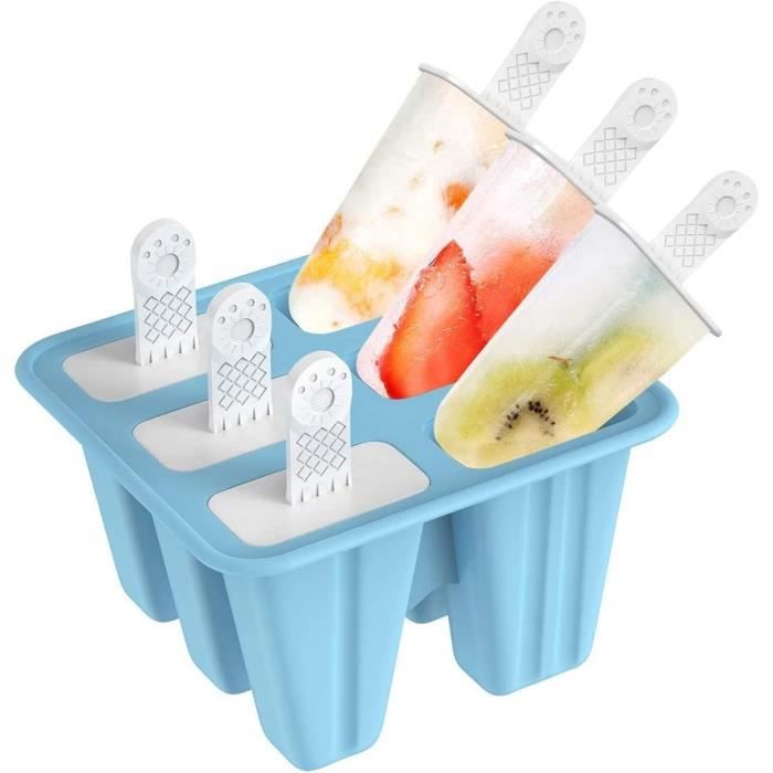 Notherss Moules à Glace,6 Pièces Moules à Glace en Silicone avec Bâtons ...