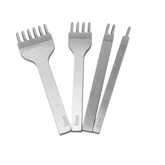 TMISHION ciseau à griffes en cuir 4 pièces poinçon à griffes en cuir ...