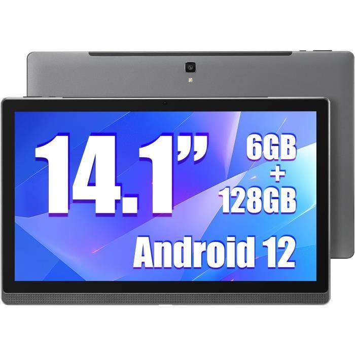Android 12 Tablette 14,1" Avec Écran Ips Hd 1920 X 1080, 6 Go-128 Go ...