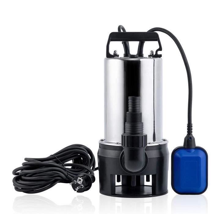 UISEBRT 1100W Pompe Submersible pour Eaux Usées 16500 l/h Hauteur de Refoulement 10m Pompe de ...