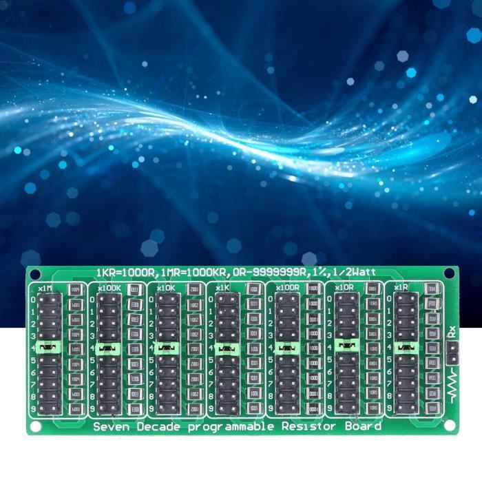 GES Carte de résistance 1R à 9999999R Carte de résistance programmable ...