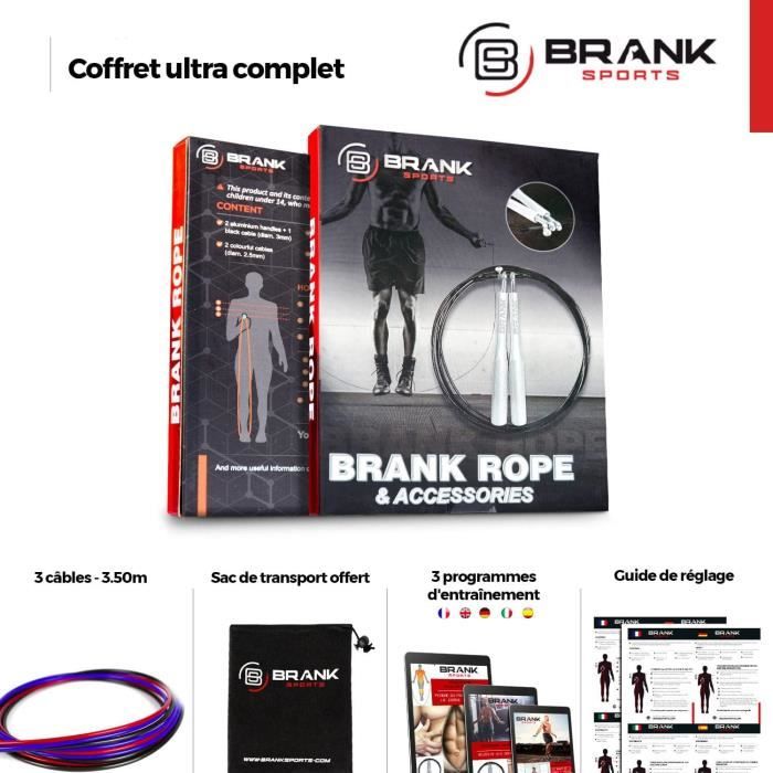 Corde à sauter crossfit | 3 cables offerts | Corde à sauter fitness de ...