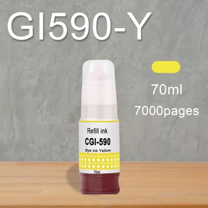 Cartouche Compatible Gi-490-Gi-590 (4Bk2Cmy) Pour Canon Pixma G4511-G3501-G2501-G1501-G1400 ...