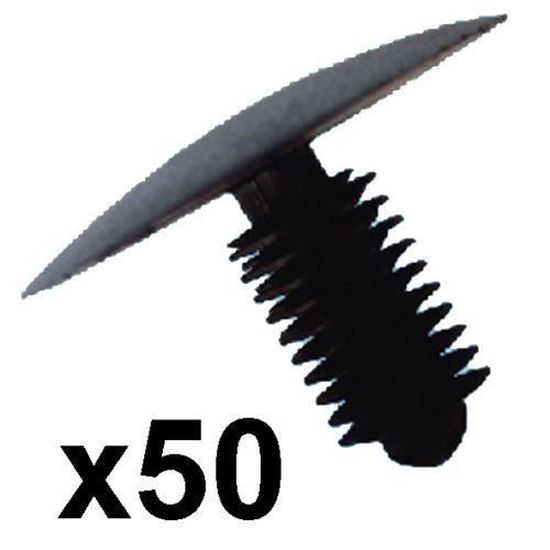Clip Garniture De Fixation Plastique X 50 Tête 33mm Hauteur 9-10mm ...