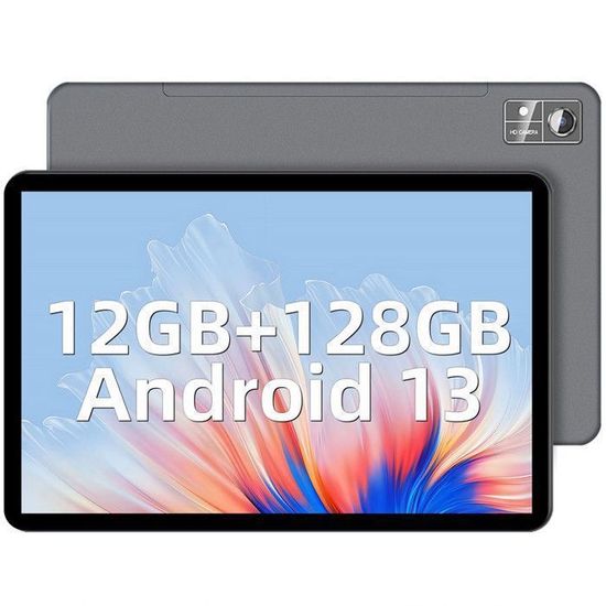 Tablette Tactile 10 Pouces Android 13, Tablette 12Go RAM 128Go ROM, TF 1TB, WiFi 6, Dual Caméra ...