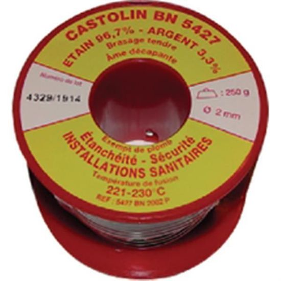 Castolin eutectic Bobine de fil BC5427 brasage tendre sans plomb étain ...