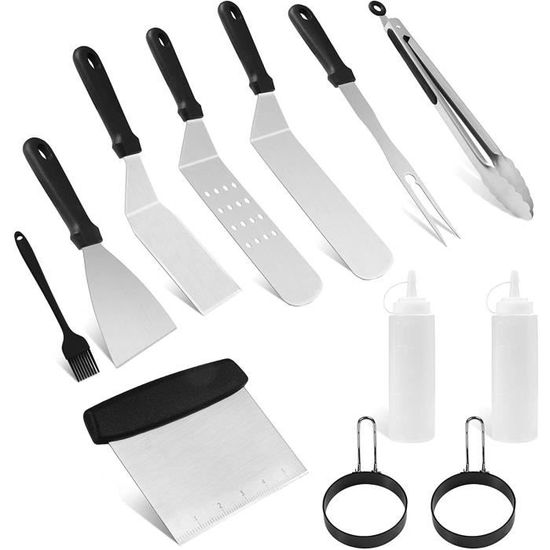Kit Spatule Barbecue, Spatules pour Barbecue 12 Pièces Ensemble D ...