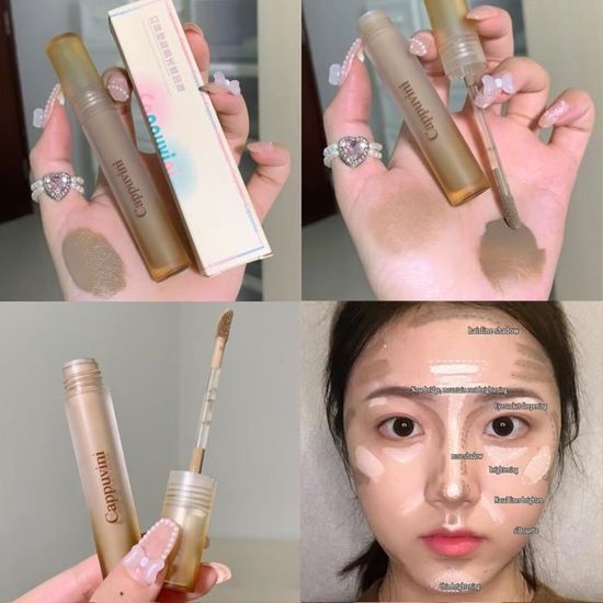 02 Contournage-Surligneur Liquide, Bâton De Contouring, Ombre De Coupe ...