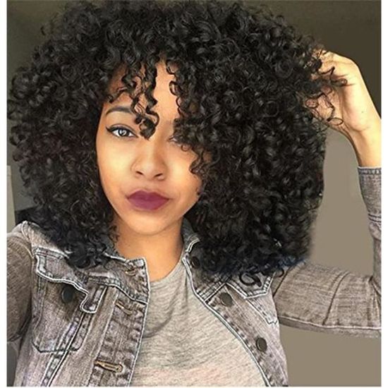 Afro Perruque Bon Marché Synthétiques Long Crépus Bouclés Perruques ...