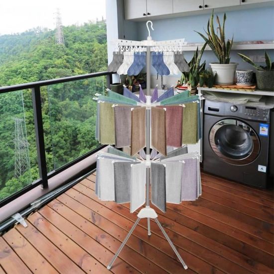 Penderie mobile sur pied - HOMEWELL - YIPEEMA - Acier inoxydable ...