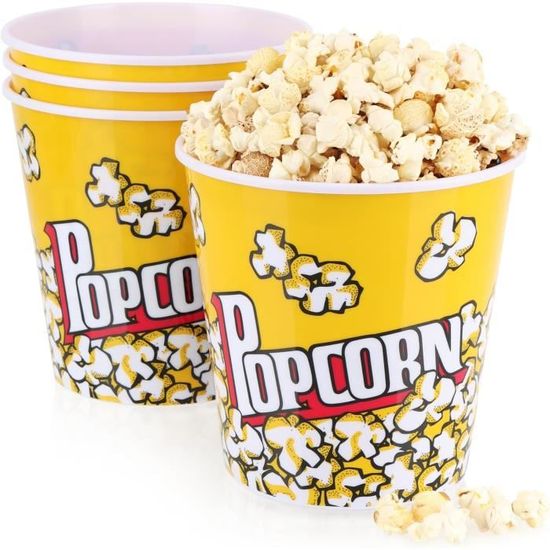 ® 4X Seau À Popcorn Xl - Bol À Popcorn - Gobelet À Popcorn - Petite ...