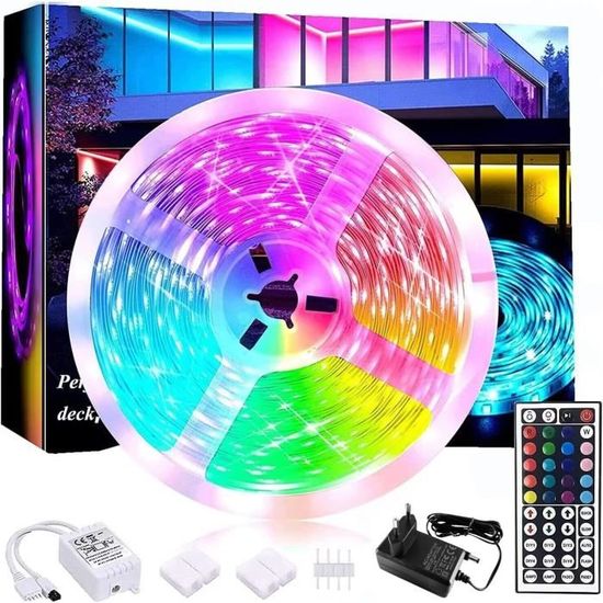 Ruban Led 5M, Bande Led 5050 Rgb Lumineuse, Led Ruban Lumineuse Flexible Multicolore Avec ...