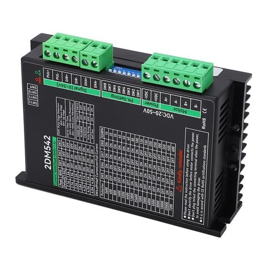 YOSOO Driver Moteur Pas à Pas 2 Phases 2DM542 Contrôleur de Moteur ...