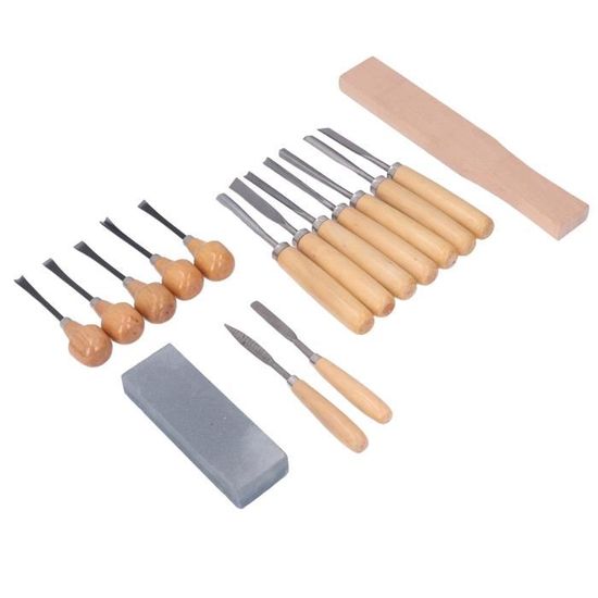 YOSOO Ensemble d'outils de sculpture sur bois Kit de Ciseau à Découper ...