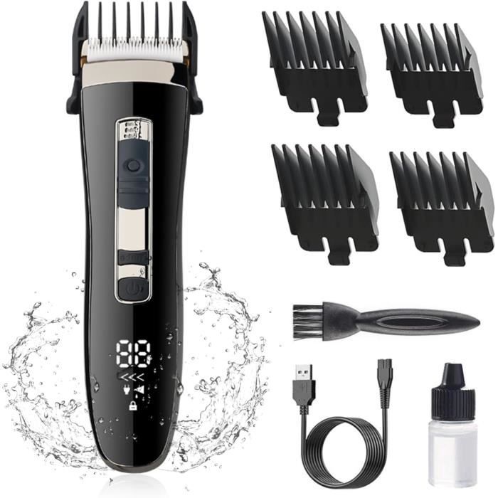 Tondeuse Cheveux Hommes, Tondeuse Barbe Electriques Professionnelle, USB Rechargeable, Sans Fil ...