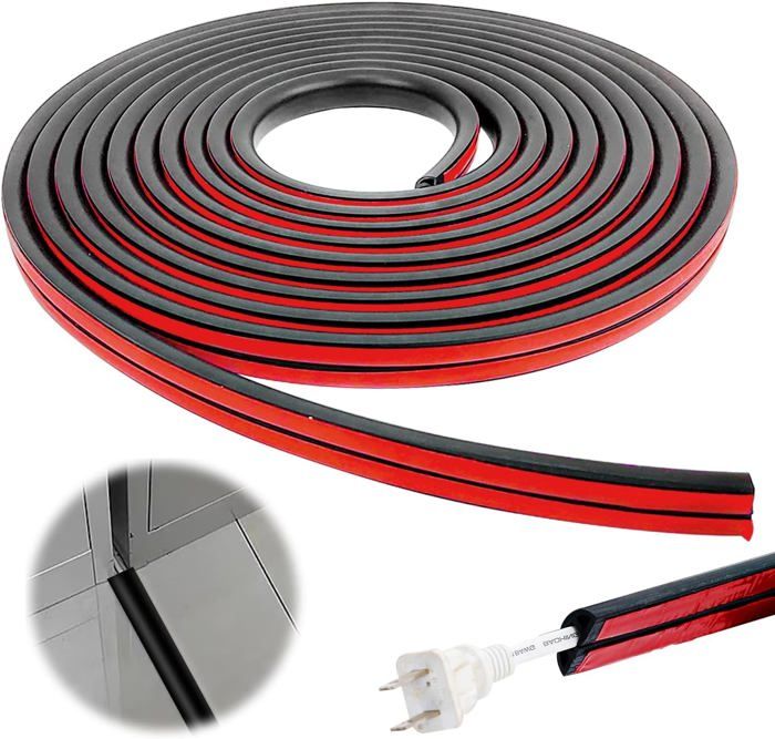 Cache Cable Flexible, Passe Cable Sol, Auto-Adhésif de Goulotte ...