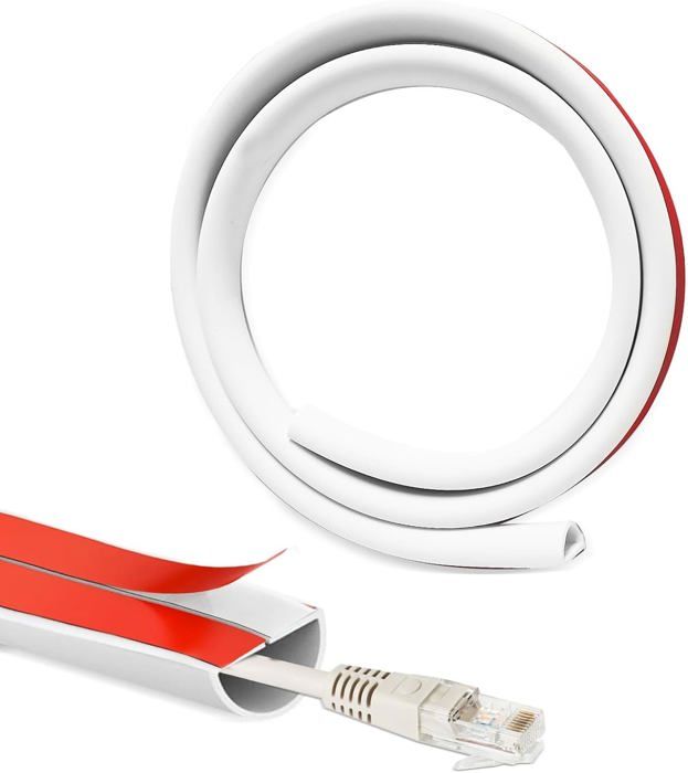 Goulotte Passe Cable Auto-adhésif, Cache Cable TV Mural, Goulotte ...